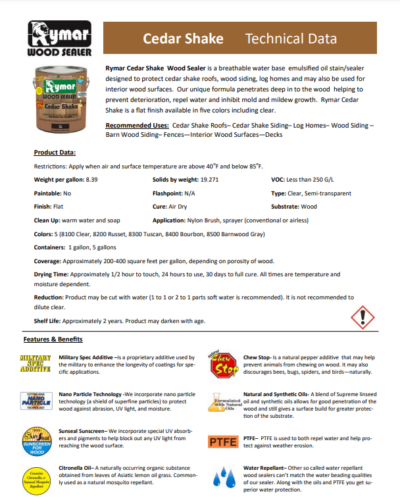 Cedar Shake - Rymar Wood Sealer